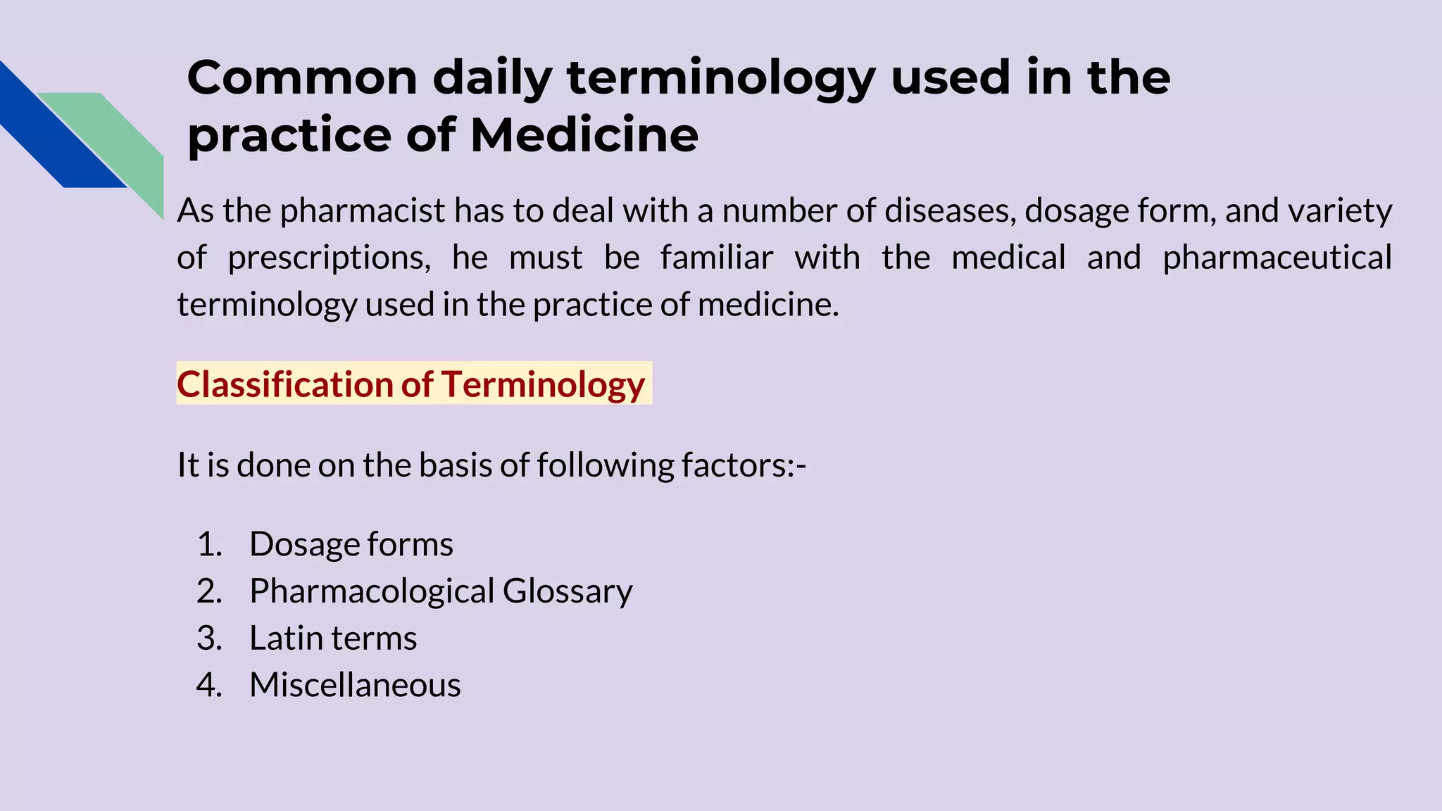 Common daily terminology used in the practice of medicine (1) (1) | PPTX