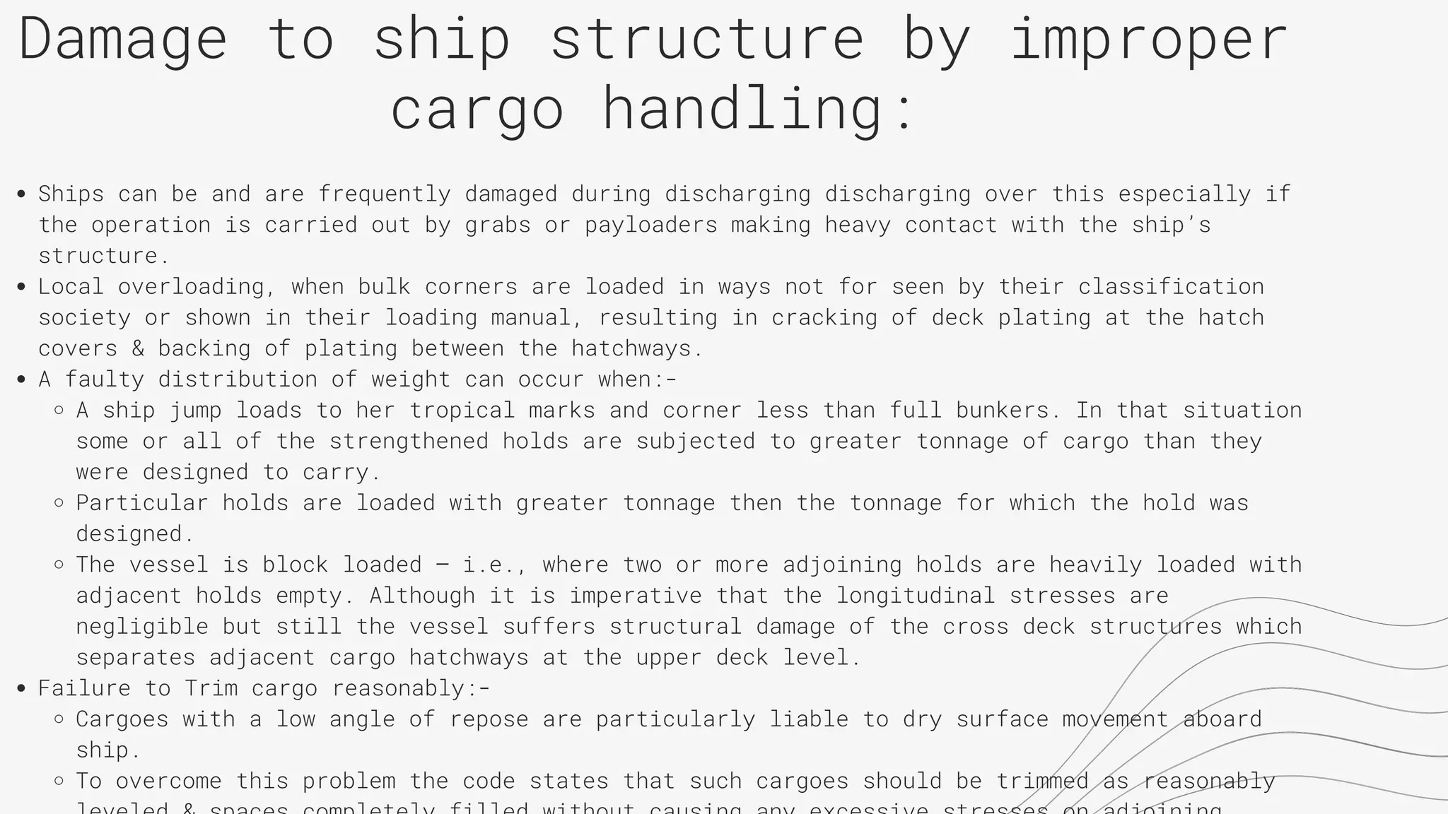 “Common damage defects that may occur on watertight transverse ...