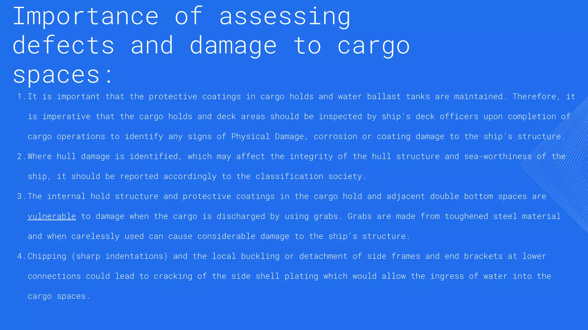 “Common damage defects that may occur on watertight transverse ...
