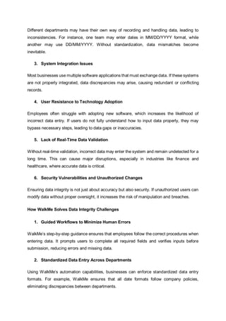 Common Data Integrity Challenges and How WalkMe Can Solve Them | PDF