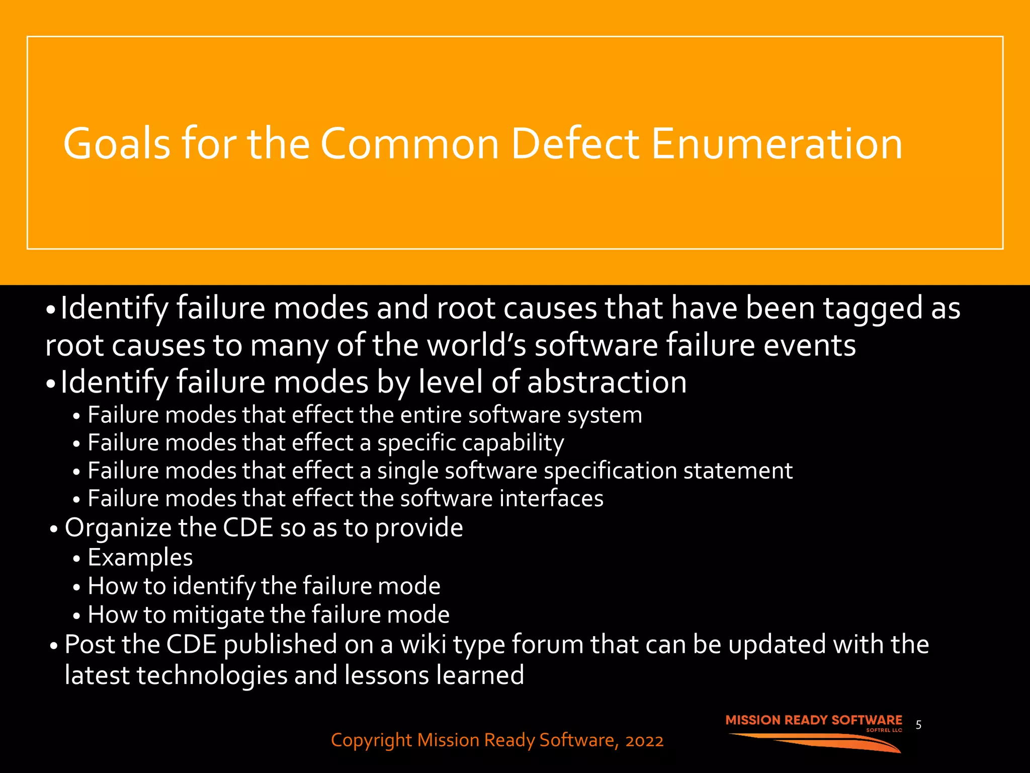 Software Common Defect Enumeration | PDF
