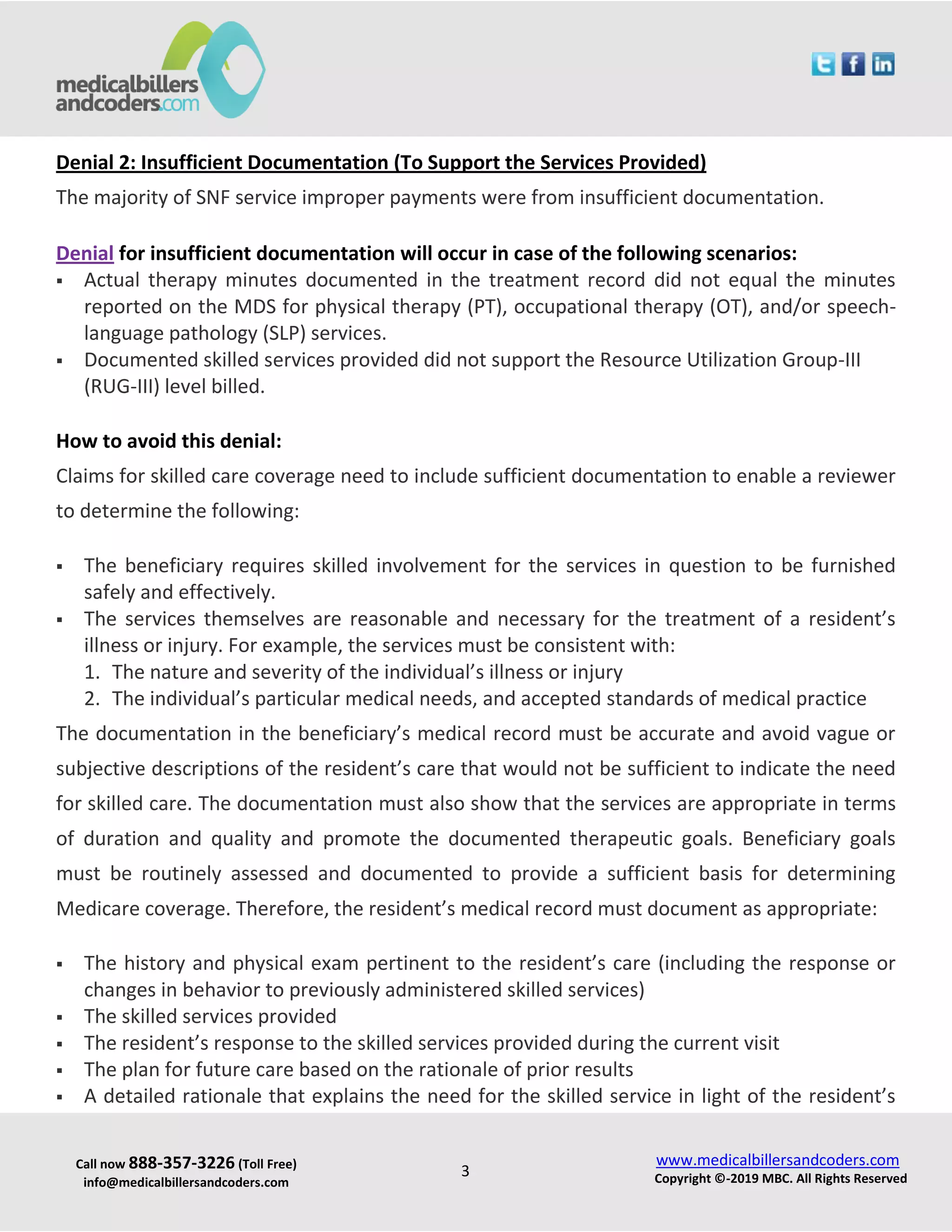 Common Denials for SNF and How to Avoid Them? | PDF