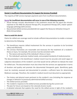 Common Denials for SNF and How to Avoid Them? | PDF