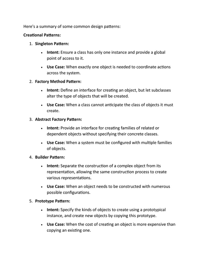 common design patterns summary.pdf