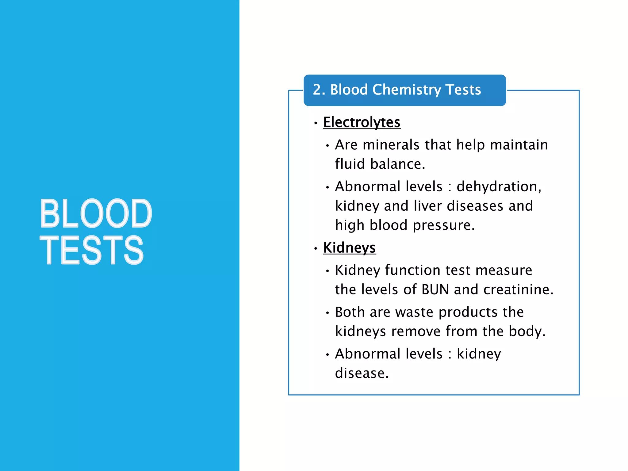 Common diagnostic & laboratory tests and procedures | PPTX