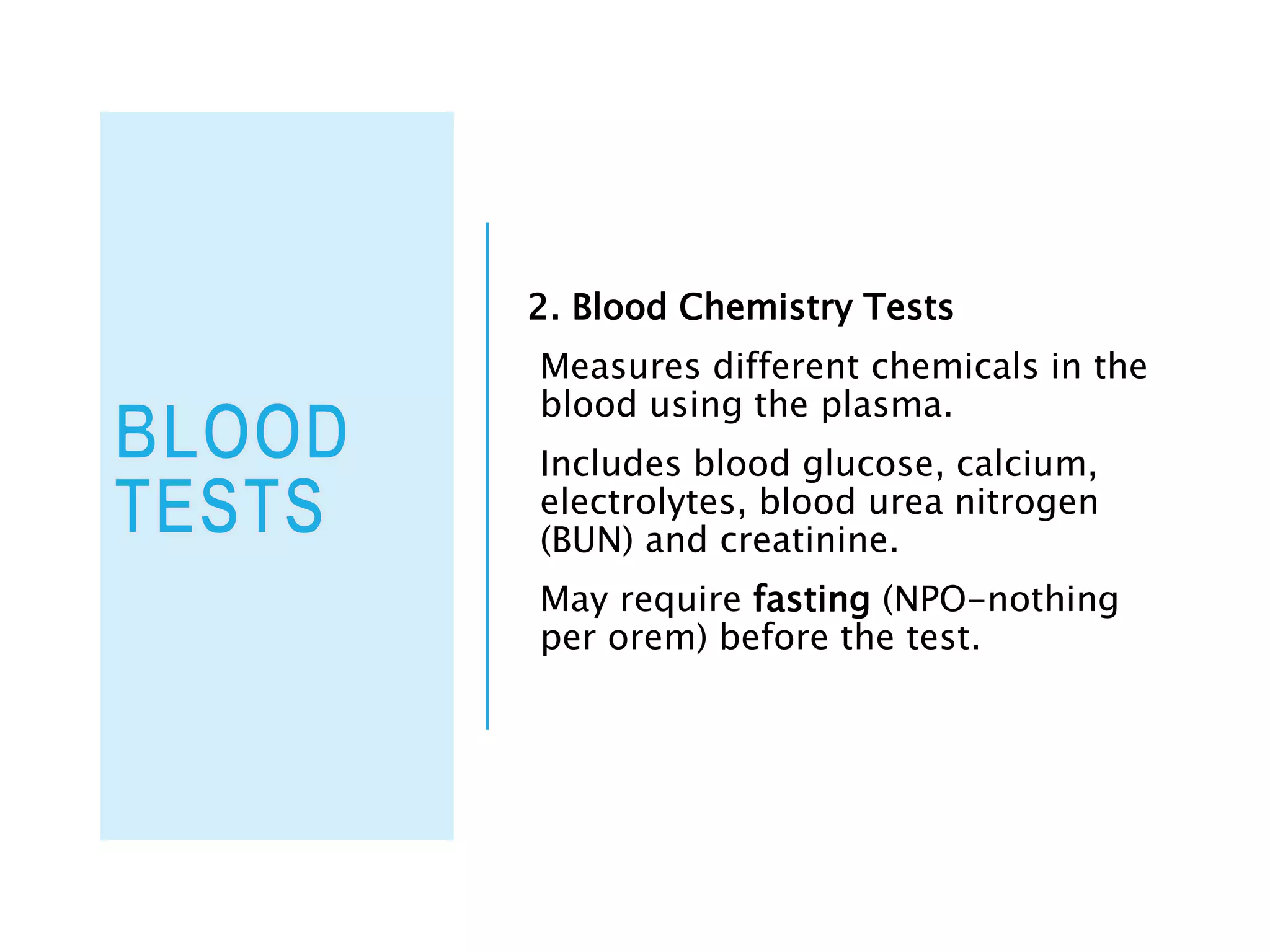 Common diagnostic & laboratory tests and procedures | PPTX