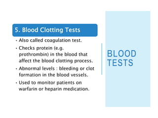 Common diagnostic & laboratory tests and procedures | PPTX