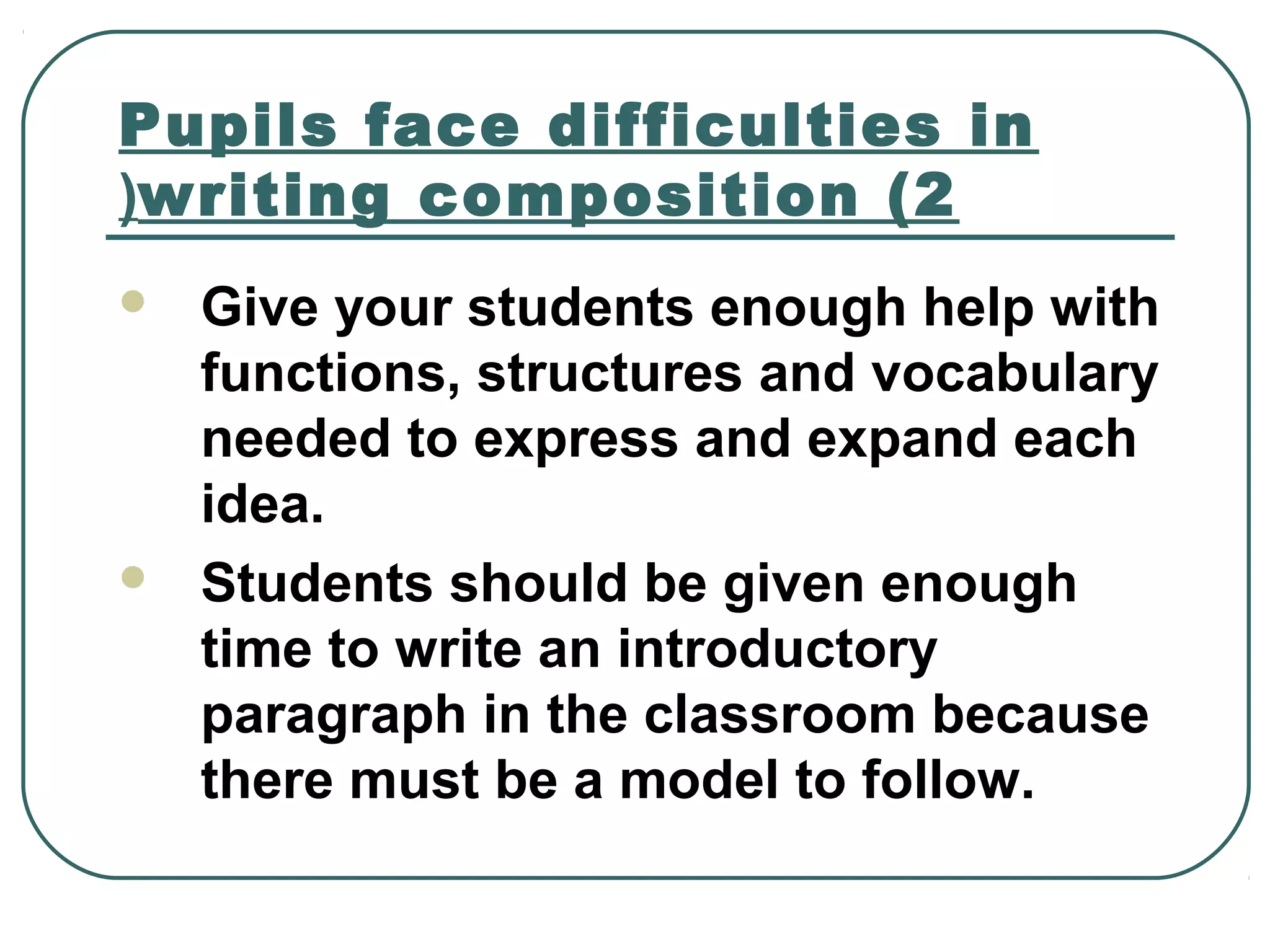 Common difficulties and solutions in teaching English as a foreign ...