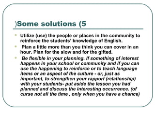 Common difficulties and solutions in teaching English as a foreign ...