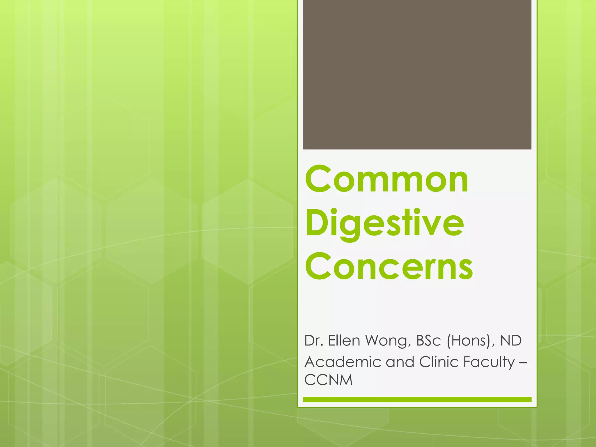 Common digestive concerns | PPTX