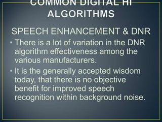 Common digital hi algorithms | PPT