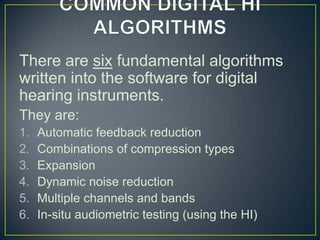 Common digital hi algorithms | PPT | Free Download