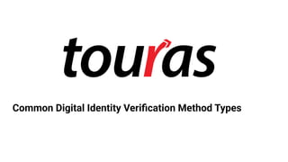 Common Digital Identity Verification Method Types | PDF