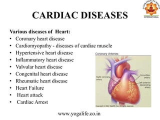Yoga Therapy for cardiovascular, heart problems | PPTX