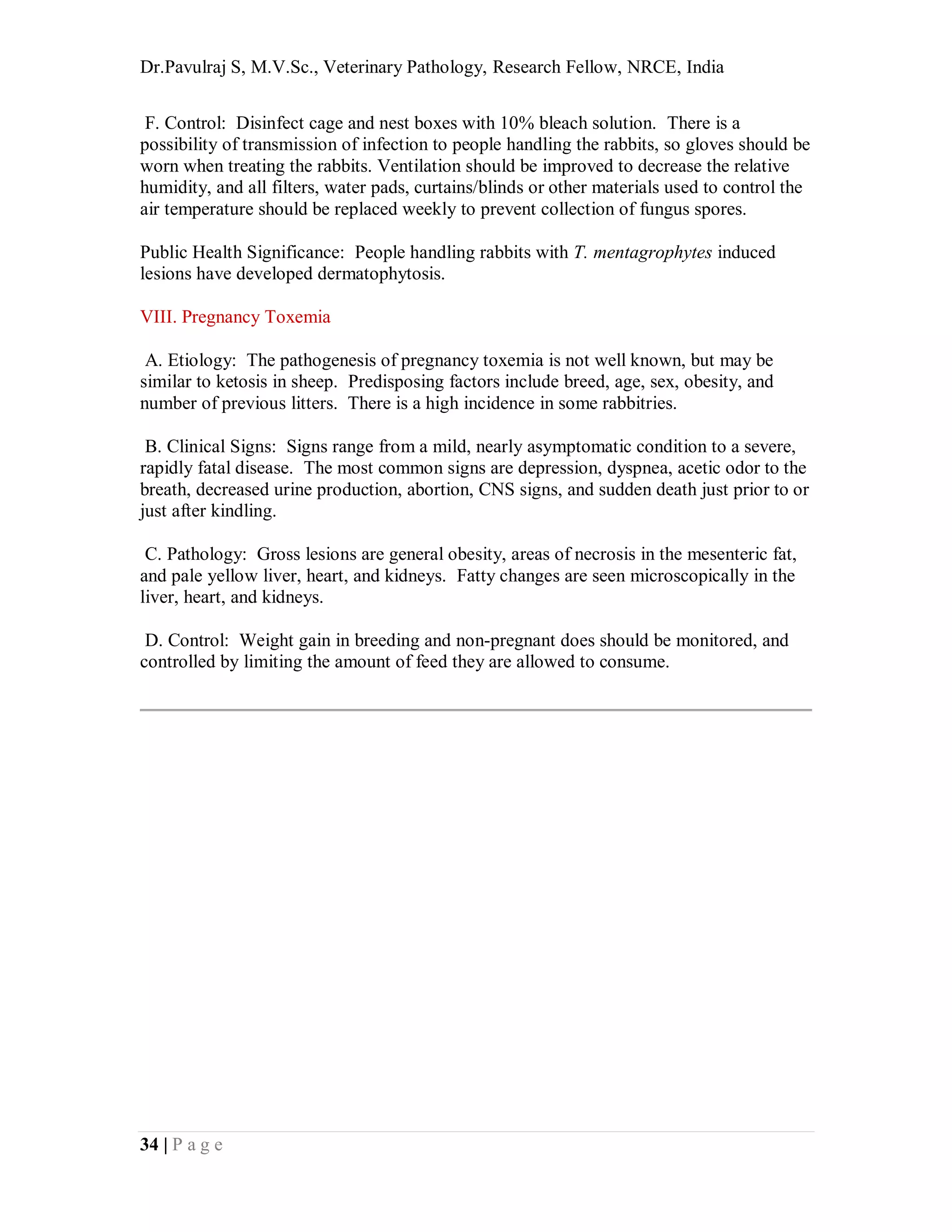 Common diseases and affections of laboratroy rabbits, quick review ...