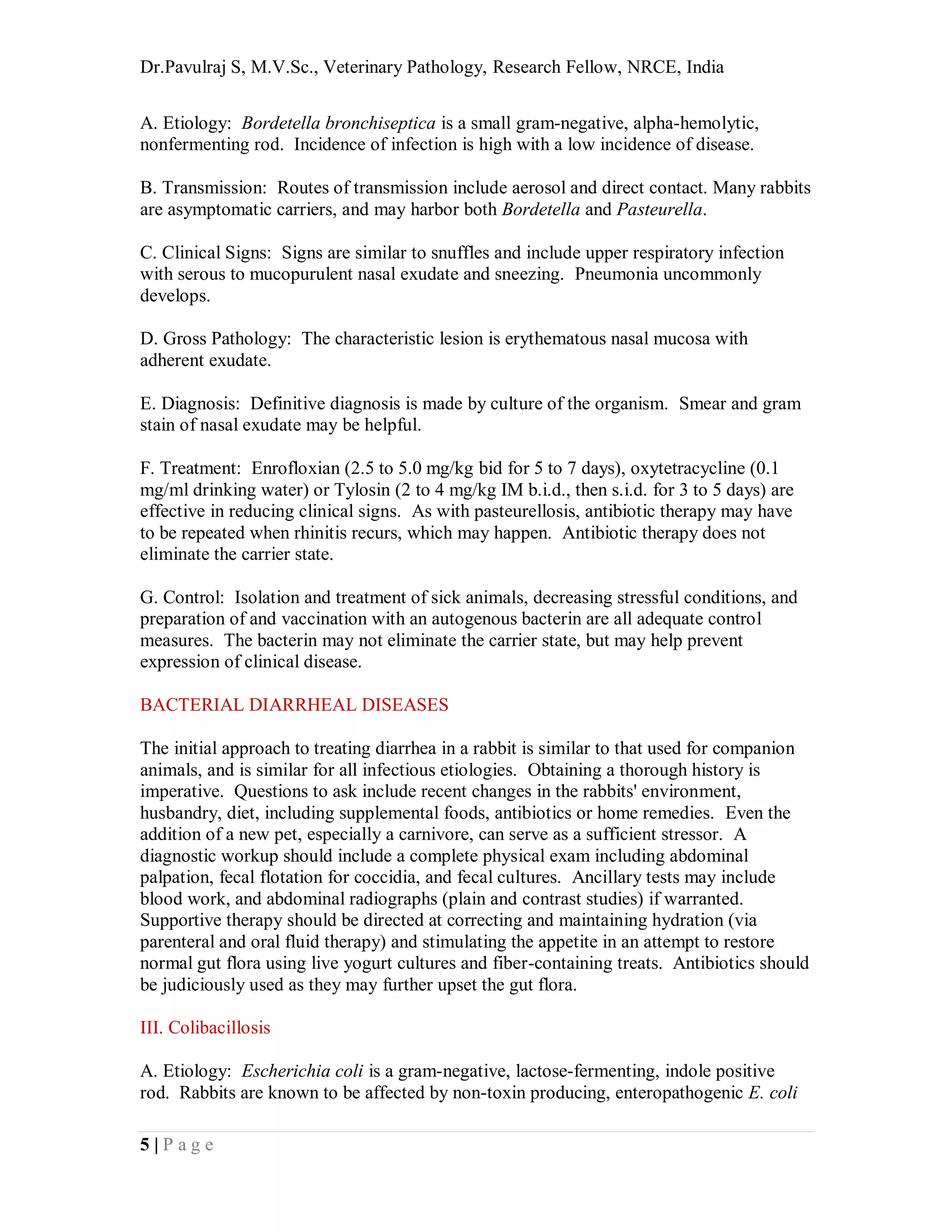 Common diseases and affections of laboratroy rabbits, quick review ...