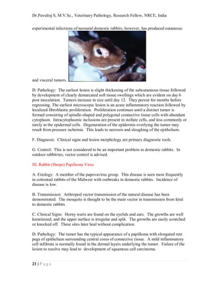 Common diseases and affections of laboratroy rabbits, quick review ...