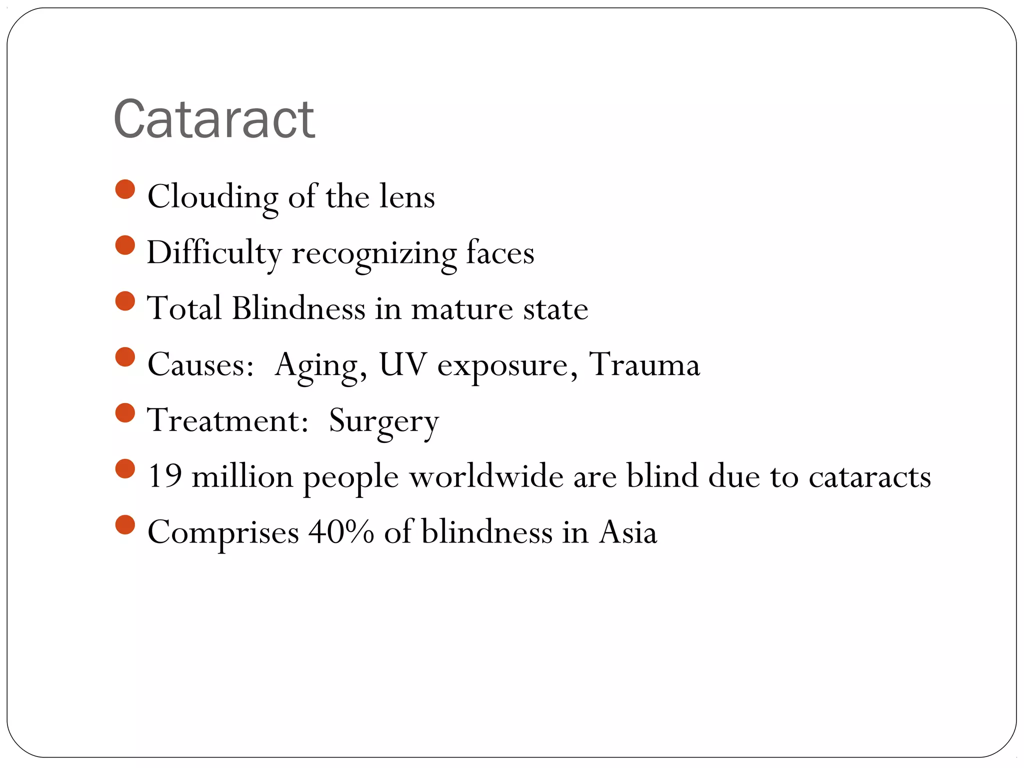 Common Disorders in Low Vision | PPT