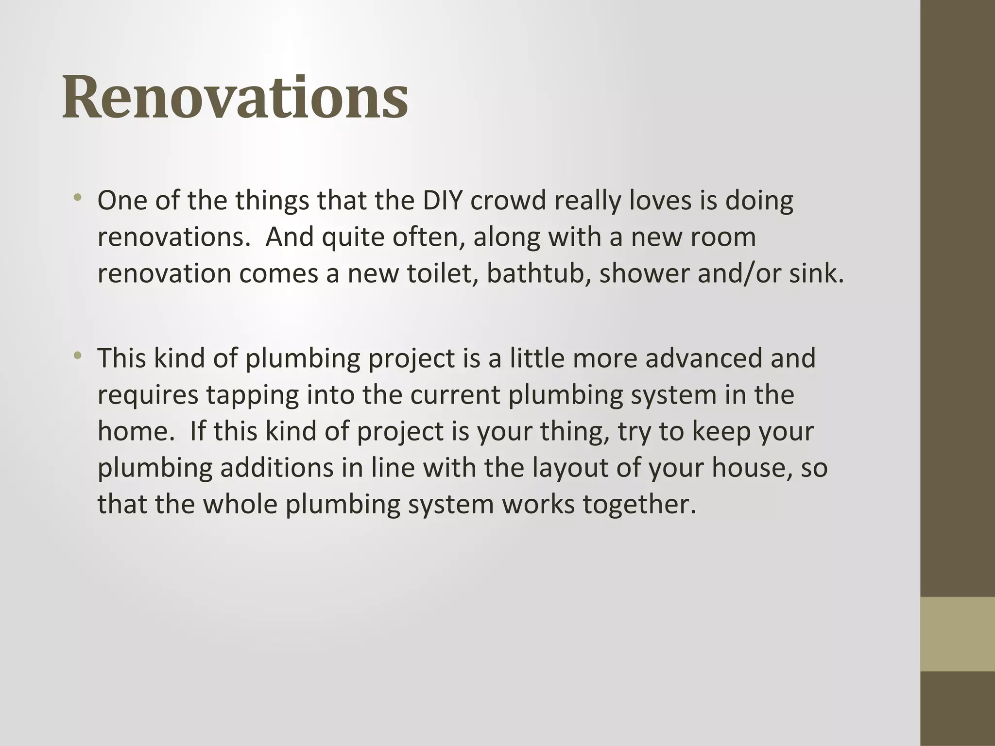 Common diy plumbing projects | PPT