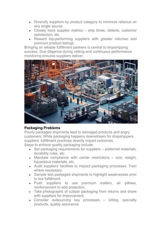 Common Dropshipping Order Fulfillment Issues And Solutions | PDF