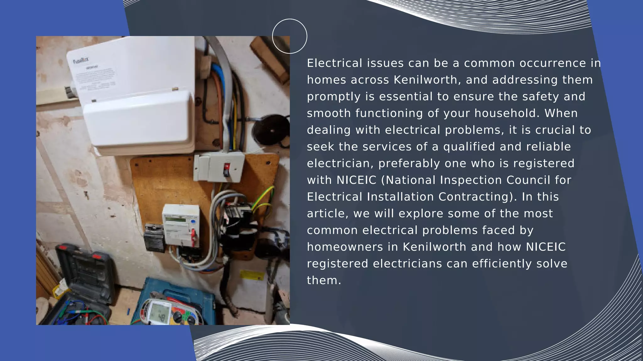Common Electrical Problems in Kenilworth Homes and How NICEIC ...