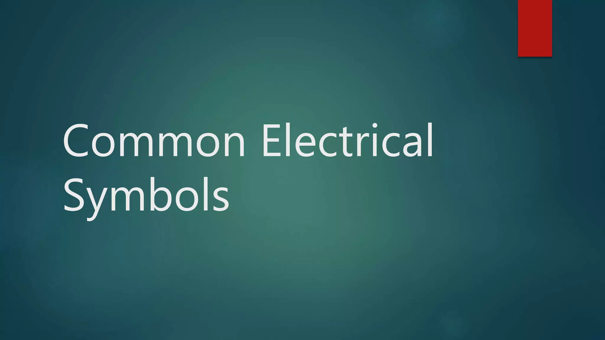 Common Electrical Symbols.pptx | Eye and Vision Conditions | Diseases ...