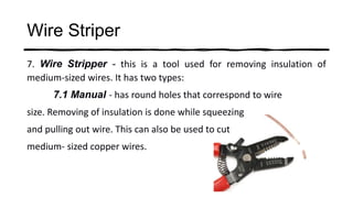 COMMON ELECTRICAL TOOLS IN ELECTRICAL INSTALLATION AND MAINTENANCE.pptx