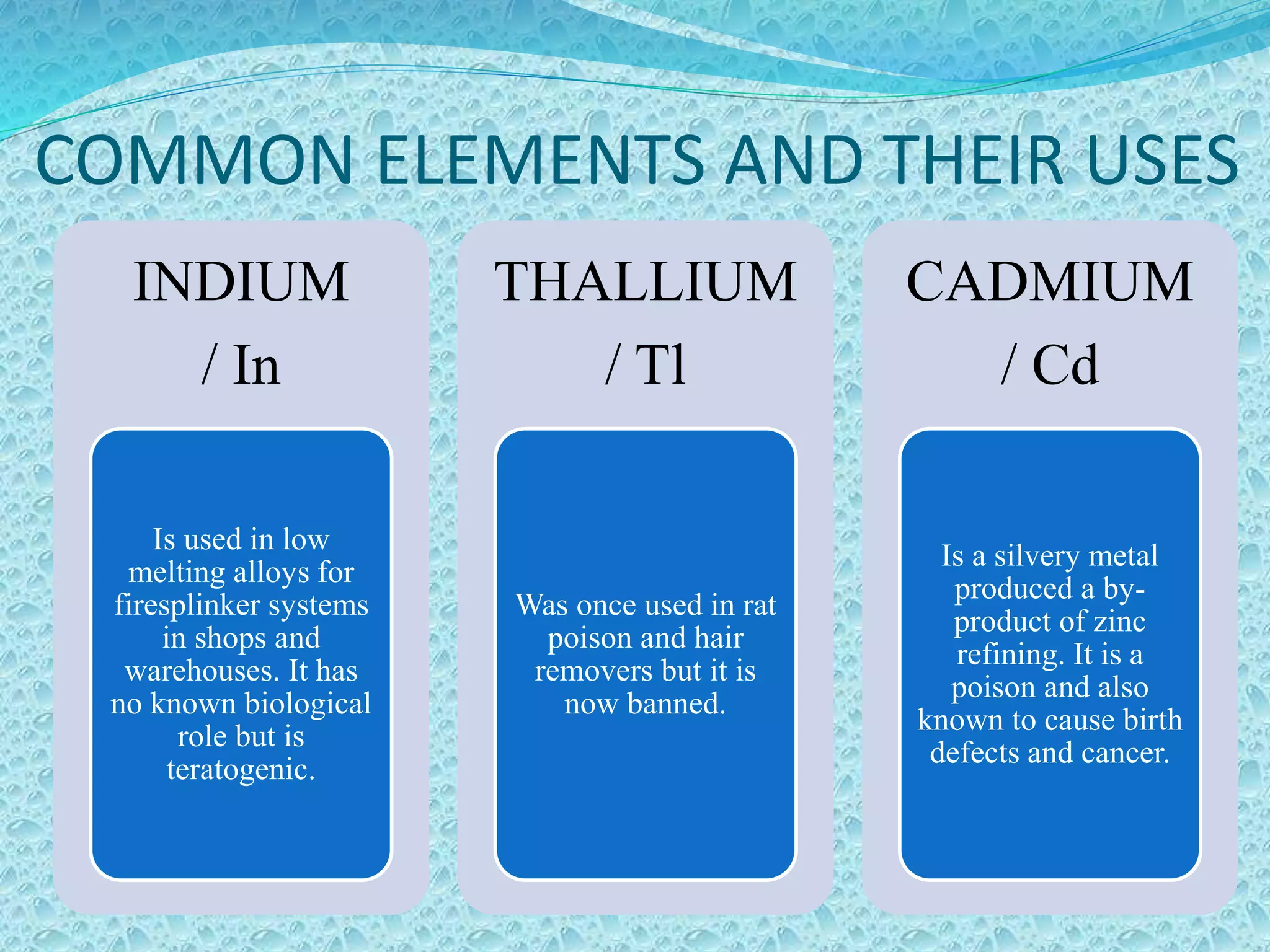 Common elements and their uses... Simple presentation | PPTX