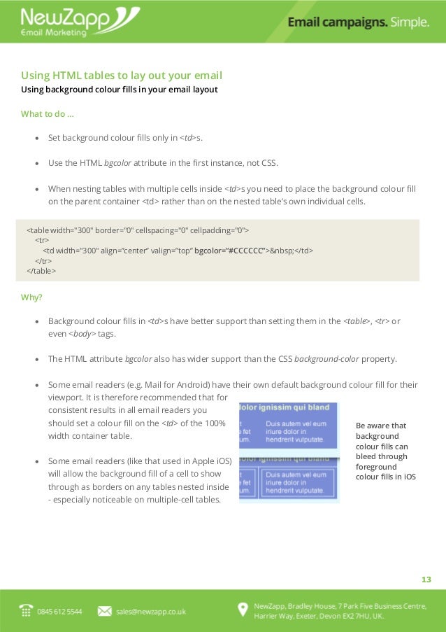Email building best practice - a guide for designers
