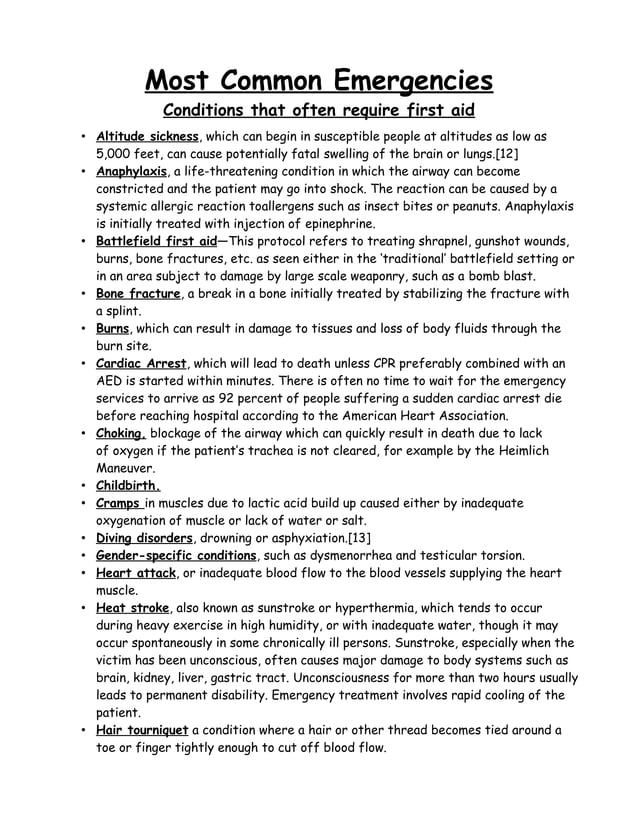 Common emergencies | PDF