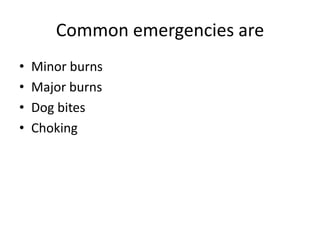 Common emergencies | PPTX