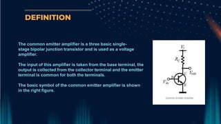Common emitter amplifier by YEASIN NEWAJ | PPTX