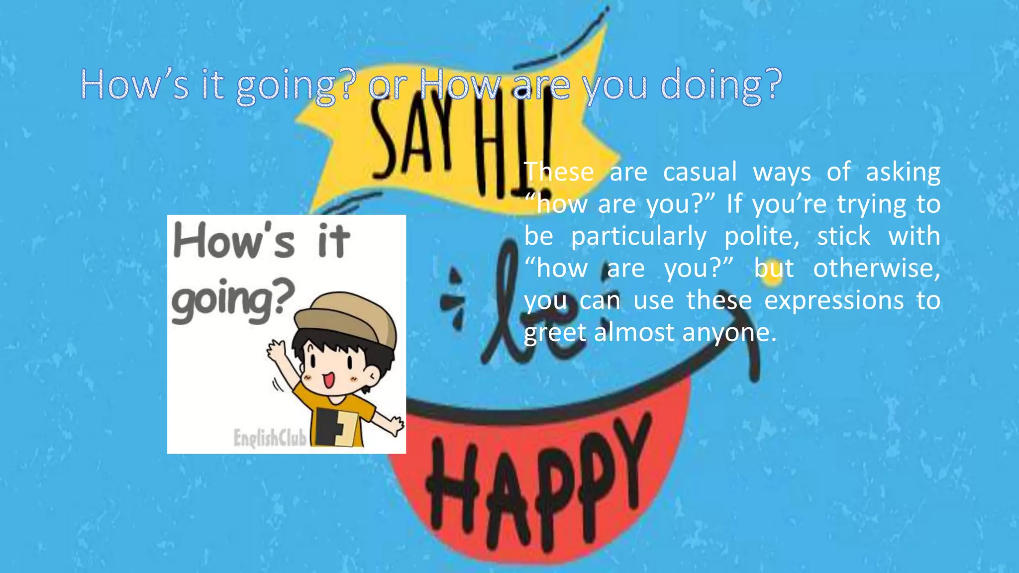 Common english greetings and expressions | PPTX