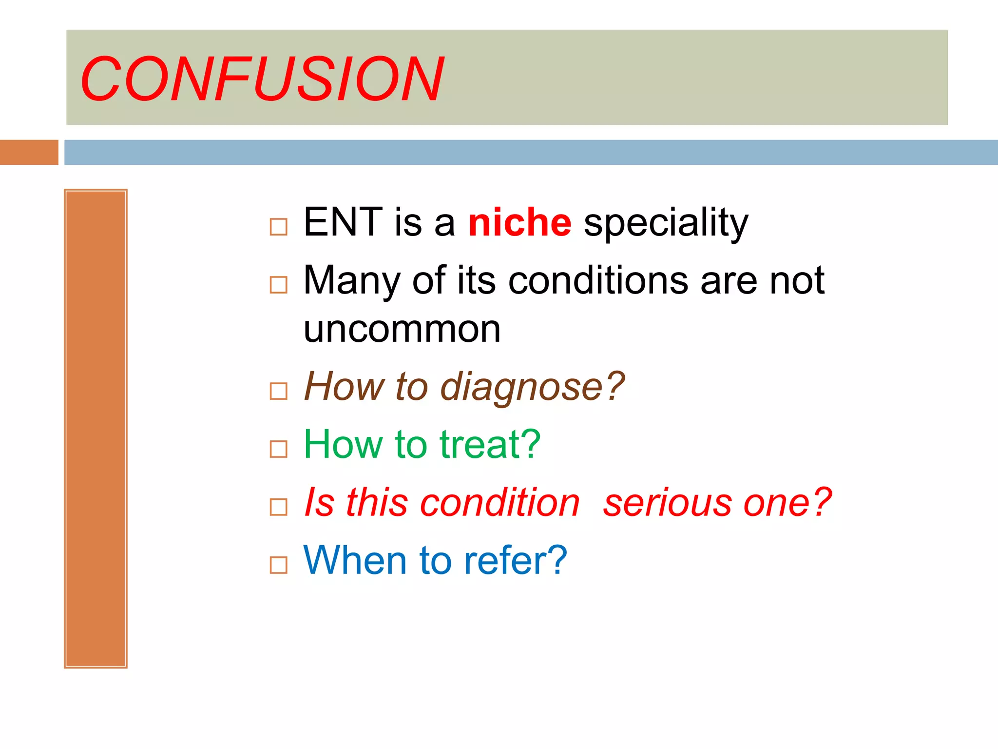 Common ent disorders | PPTX