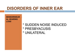 Common ent disorders | PPTX
