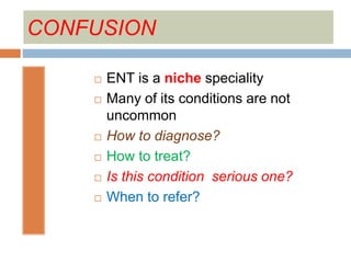 Common ent disorders | PPTX