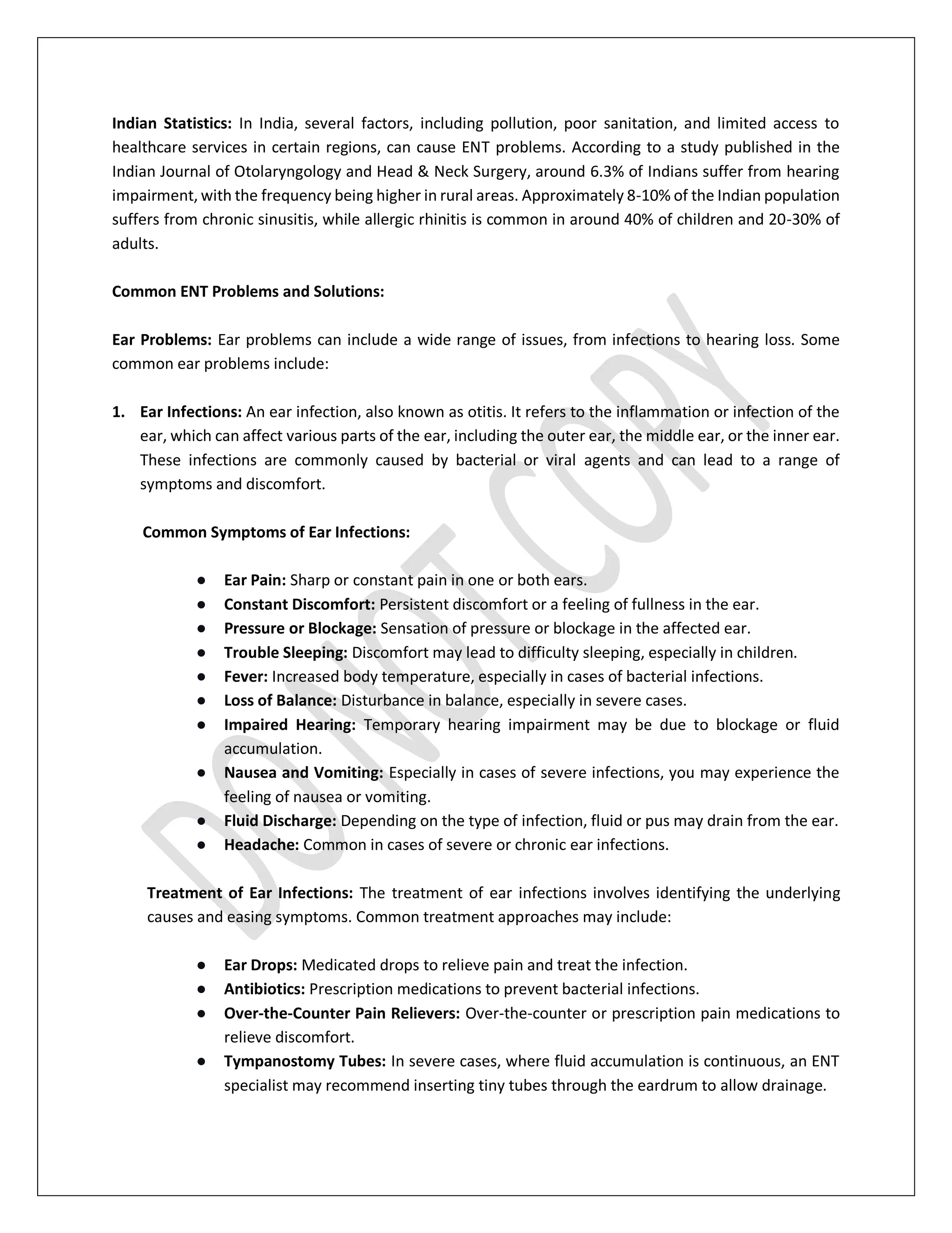 Common ENT Problems and Their Solutions at Miracles Healthcare | PDF ...