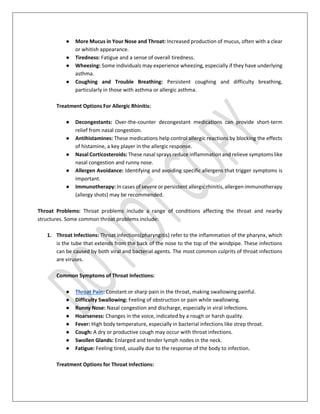 Common ENT Problems and Their Solutions at Miracles Healthcare | PDF