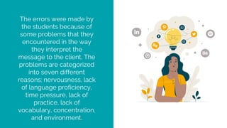 COMMON ERRORD AND PROBLEMS ENCOUNTERED BY STUDENTS ENGLISH.pptx | Free ...