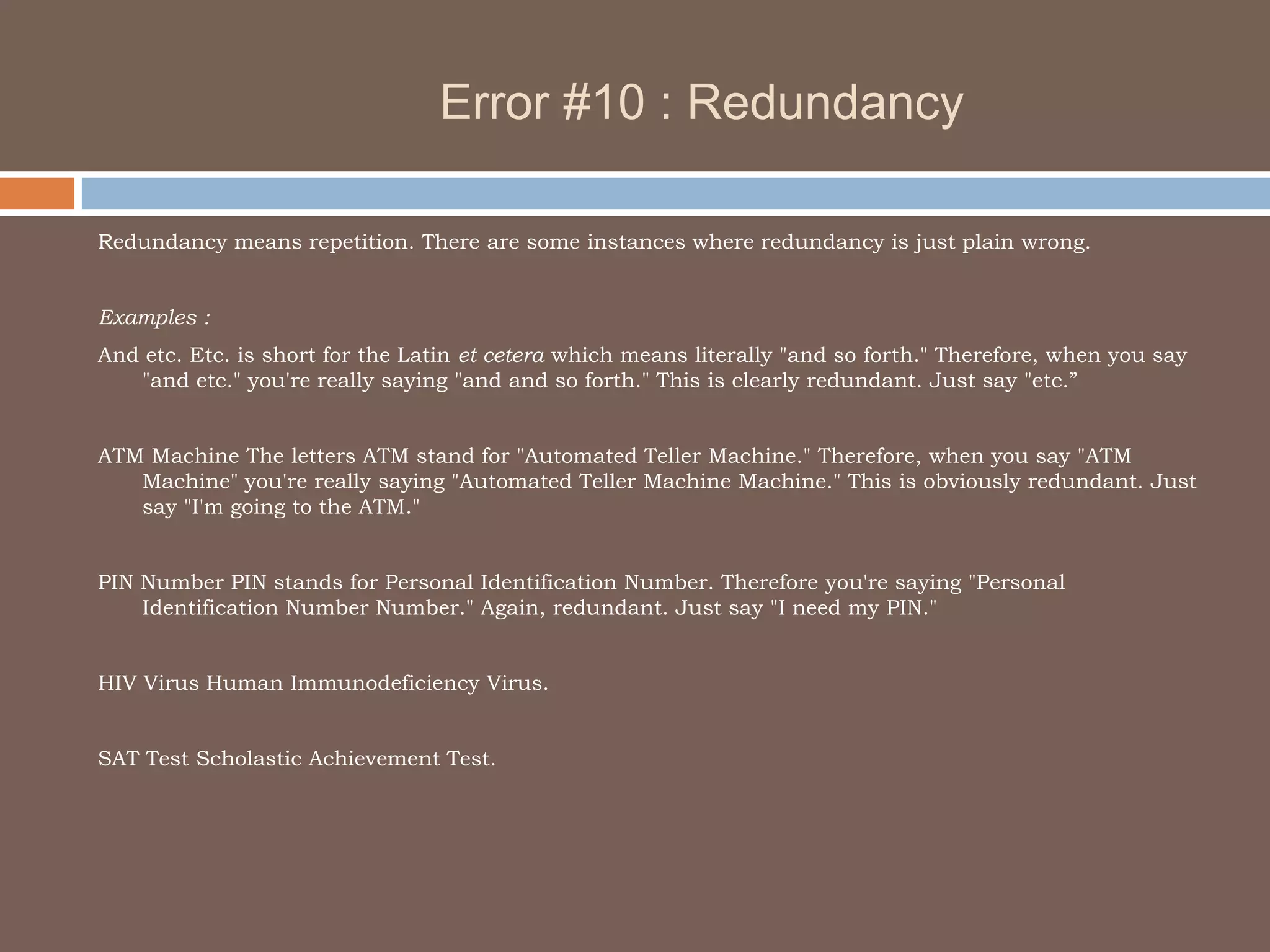 Common Errors in Writing | PPTX