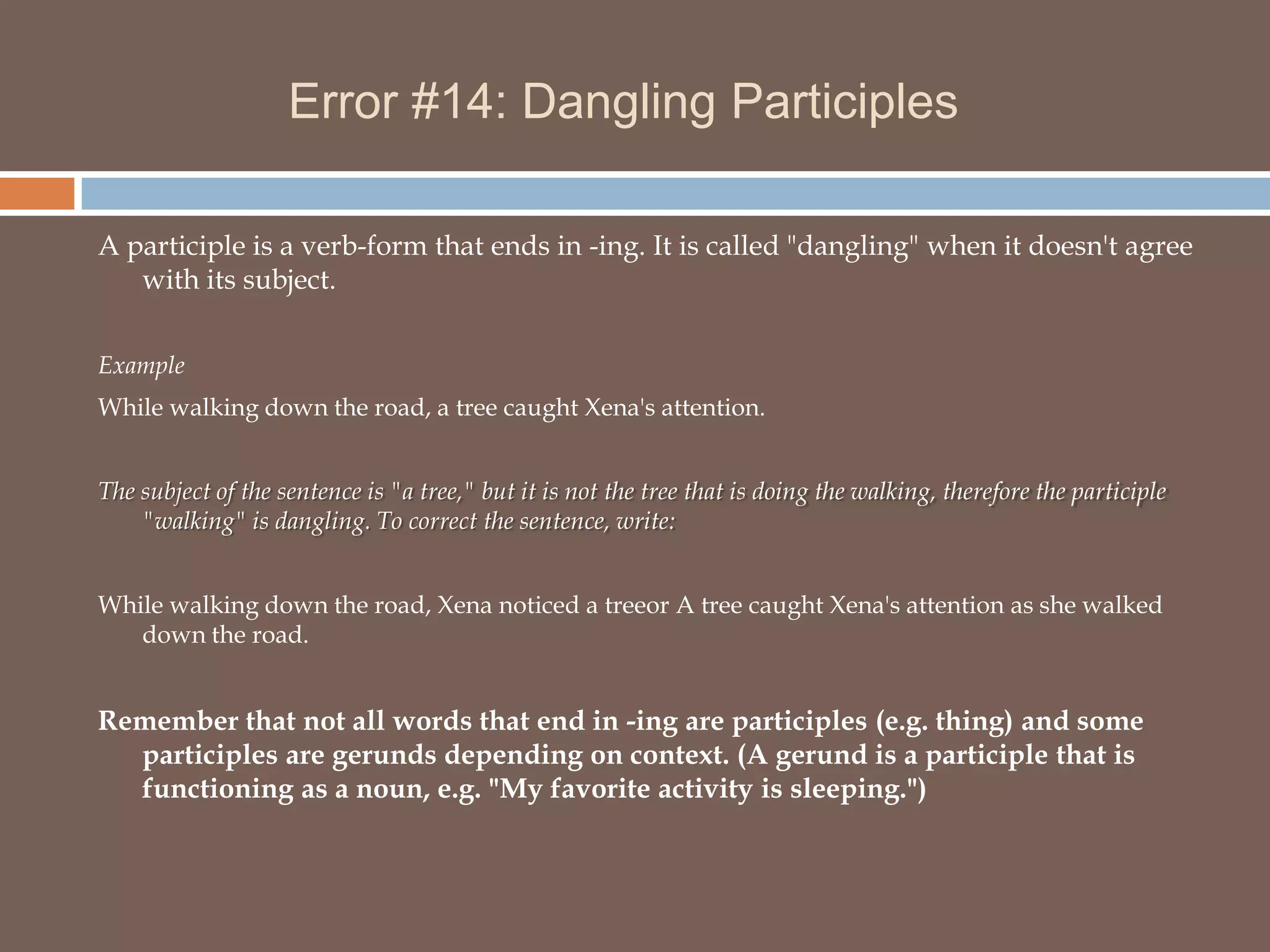 Common Errors in Writing | PPTX