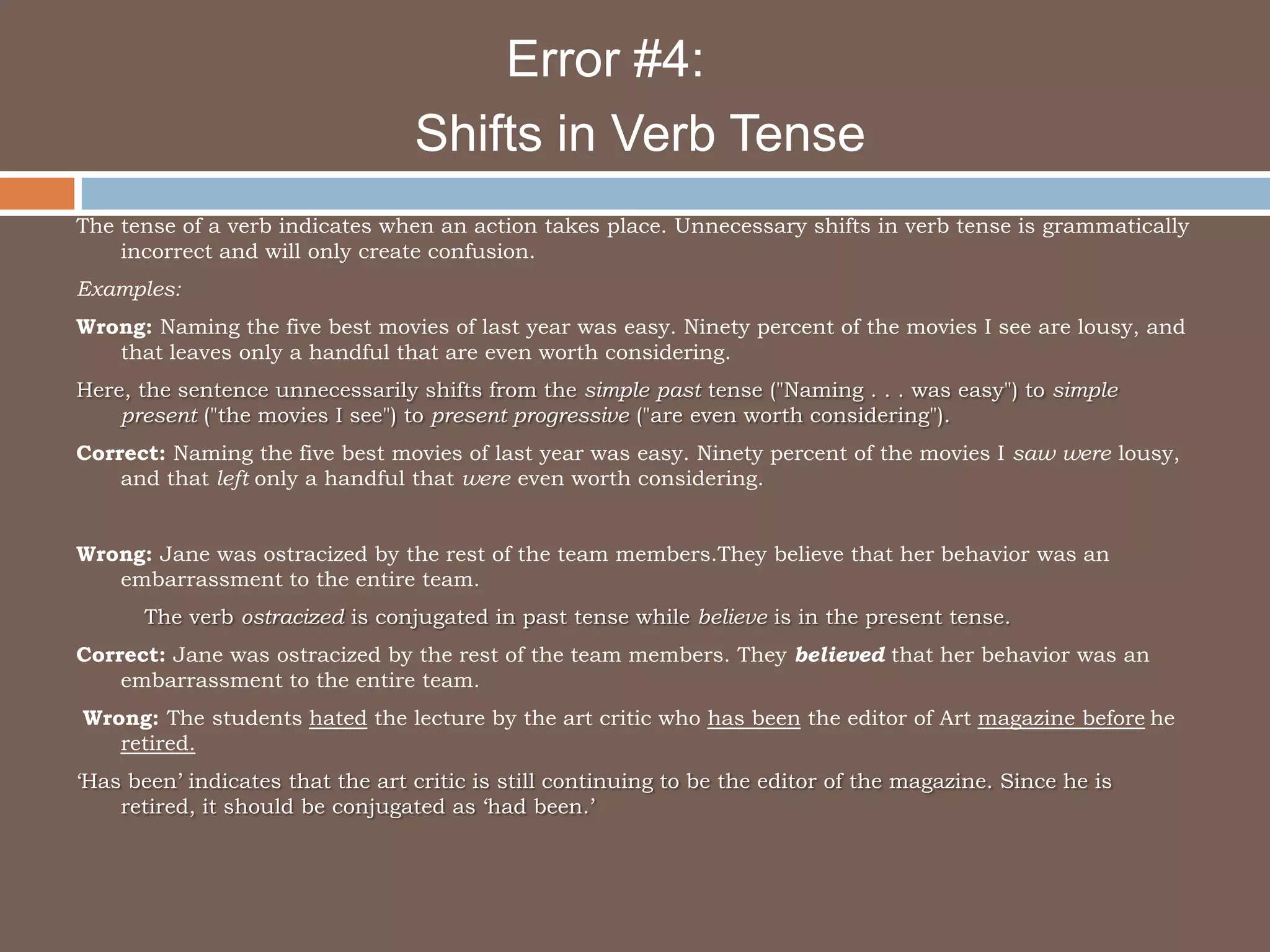 Common Errors in Writing | PPTX