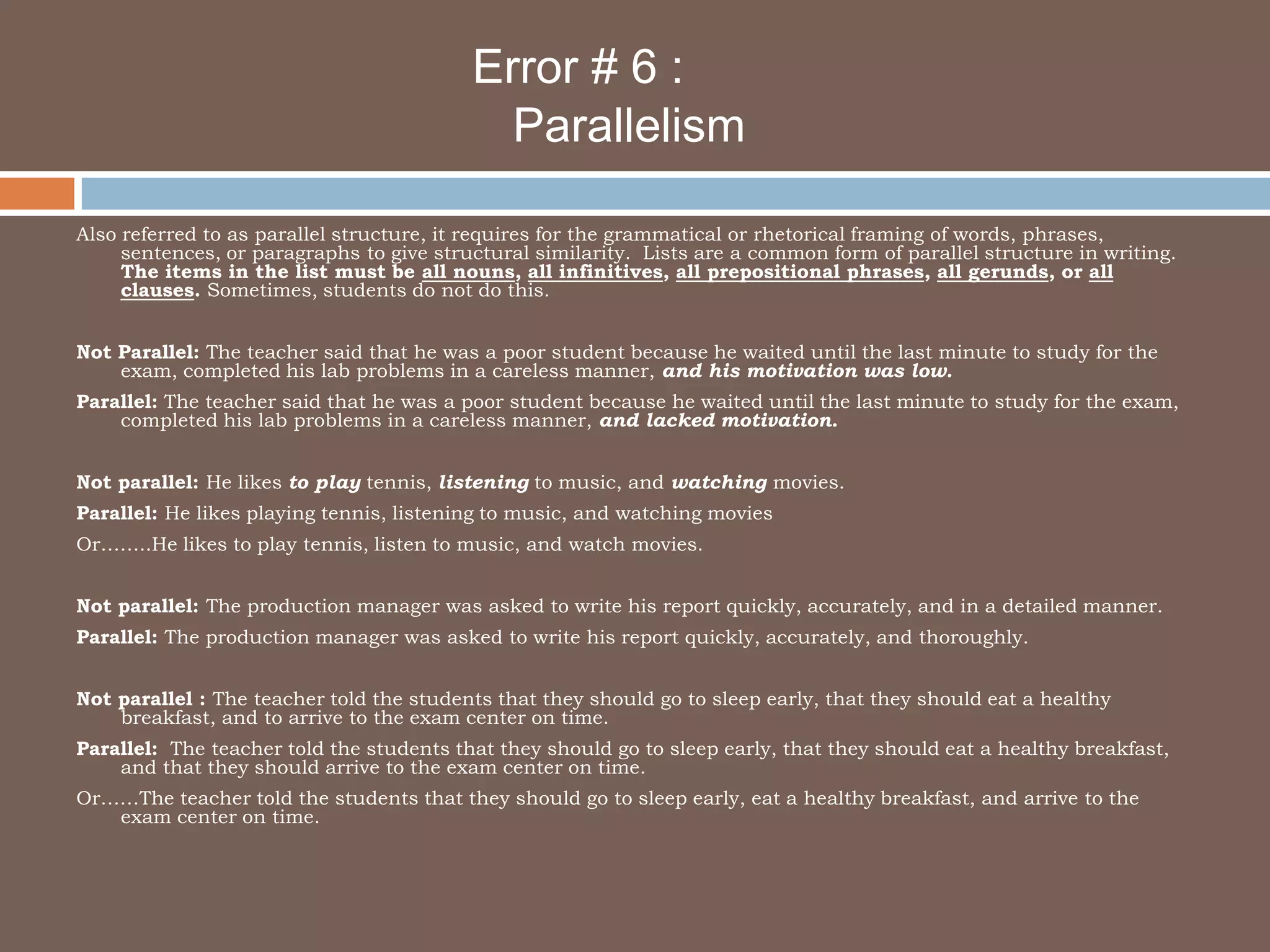 Common Errors in Writing | PPTX