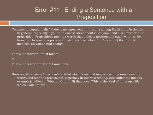 Common Errors in Writing | PPTX