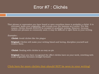 Common Errors in Writing | PPTX