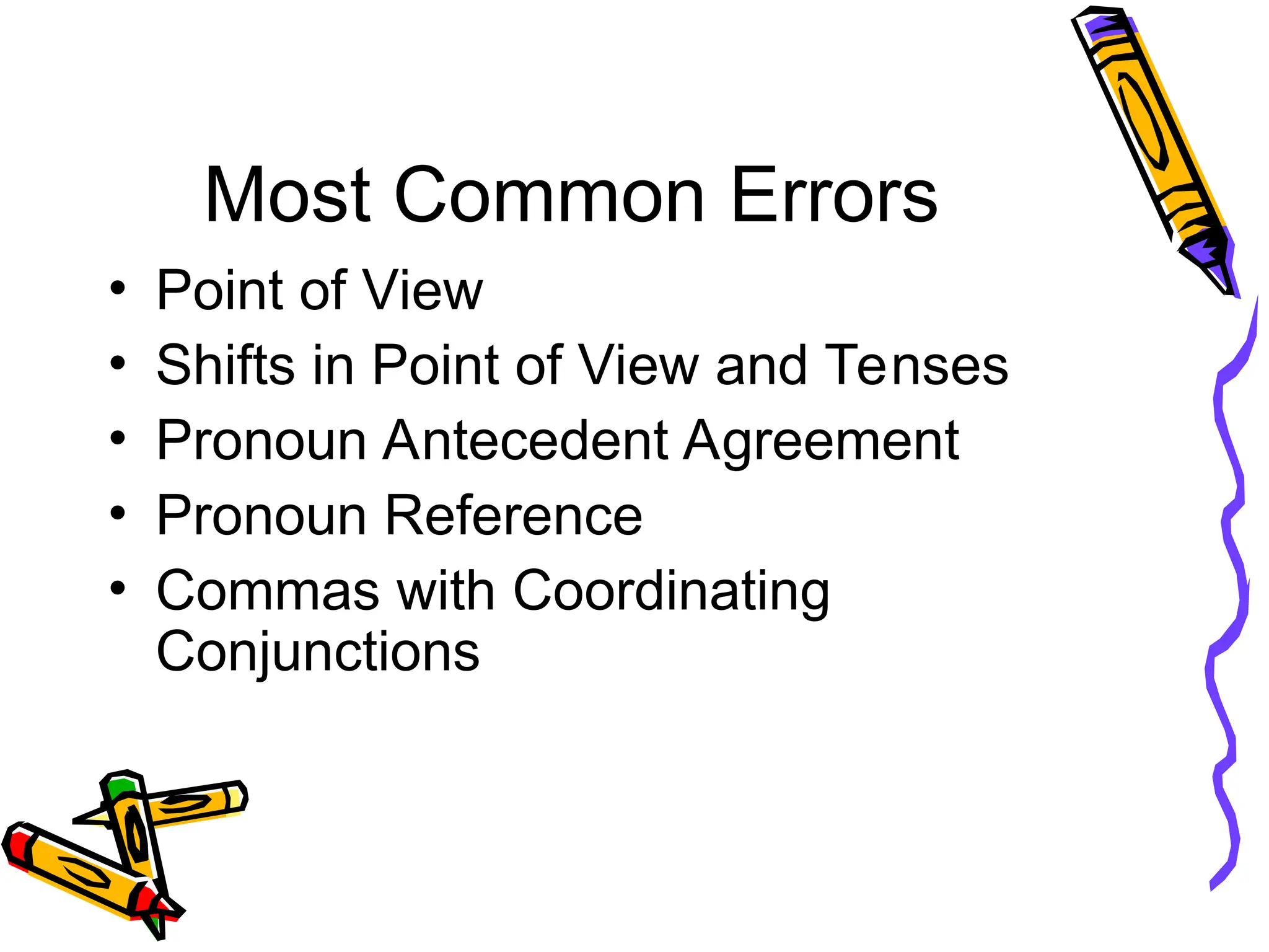 Common errors in English grammar presentation | PPT