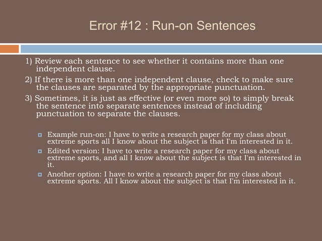Common Errors in Writing | PPTX
