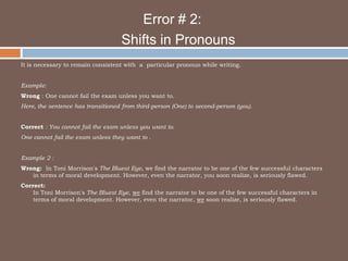 Common Errors in Writing | PPTX