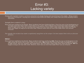 Common Errors in Writing | PPTX