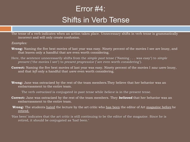 Common Errors in Writing | PPTX